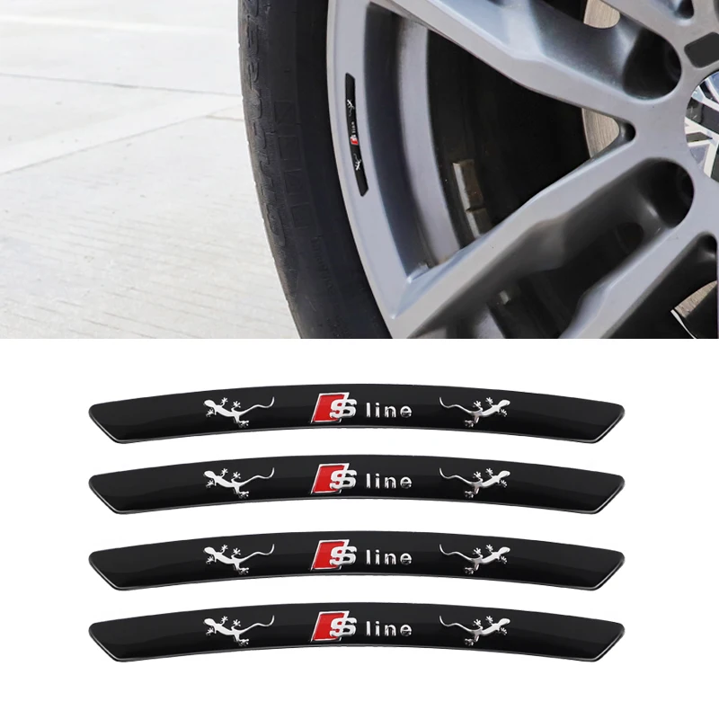 4pcs-Aluminium-Alloy-Car-Wheel-Hub-Stickers-For-Audi-Sline-A1-A3-A4-A5 ...