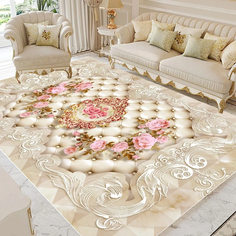 Light-Colour-European-Style-Carpet-Living-Room-Decoration-Home-Washable ...