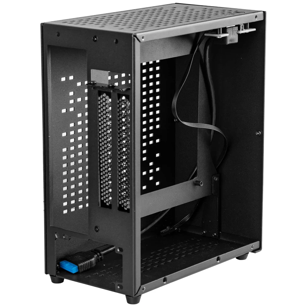 Aluminum HTPC Mini ITX PC Case with PCIE 3.0 Cable Mini ITX Chassis ...