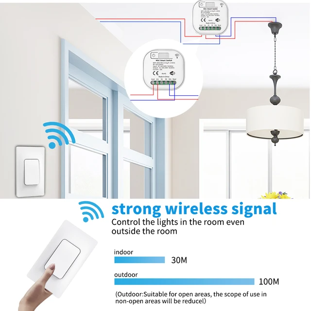 Tuya Smart Switch Set Wifi Vezeték Nélküli Távvezérlő Időzítő Nincs ...