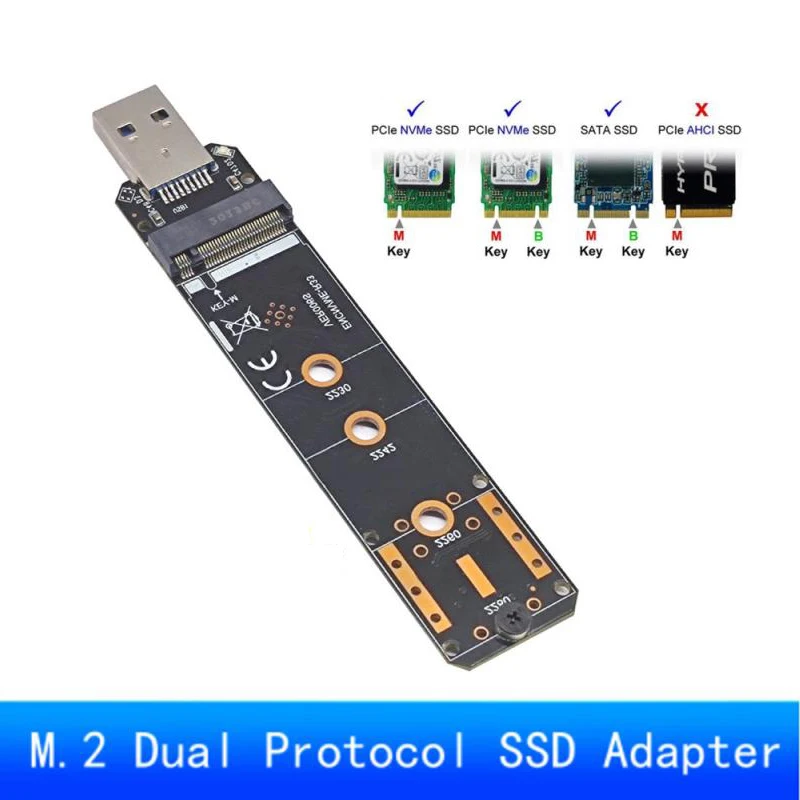 M2 To Usb Adapter Sata M.2 B Key Protocol Ssd Adapter Ngff To Usb 3.0 ...
