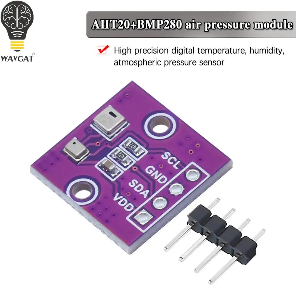 AHT20+BMP280 Temperature, Humidity and Air Pressure Module High-precision Digital Temperature ...