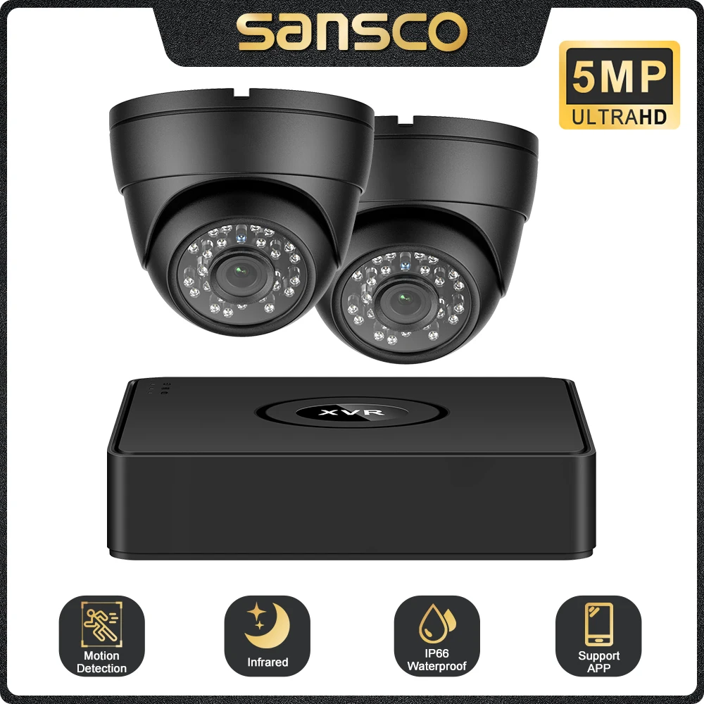 SANSCO-5-in-1-AHD-Camera-Kit-5MP-Video-Recorder-Surveillance-System ...