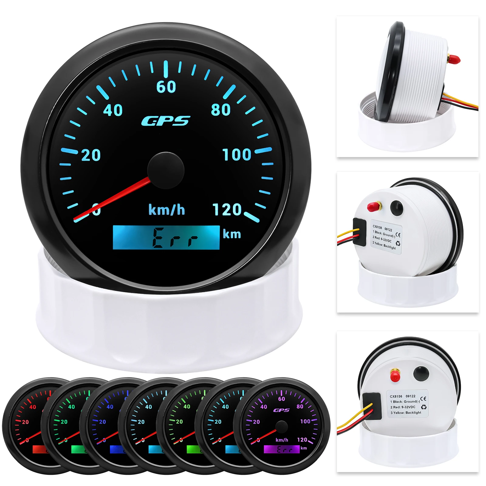 85mm-Car-Truck-Speed-Gauge-0-120km-h-Speedometer-with-GPS-Antenna ...