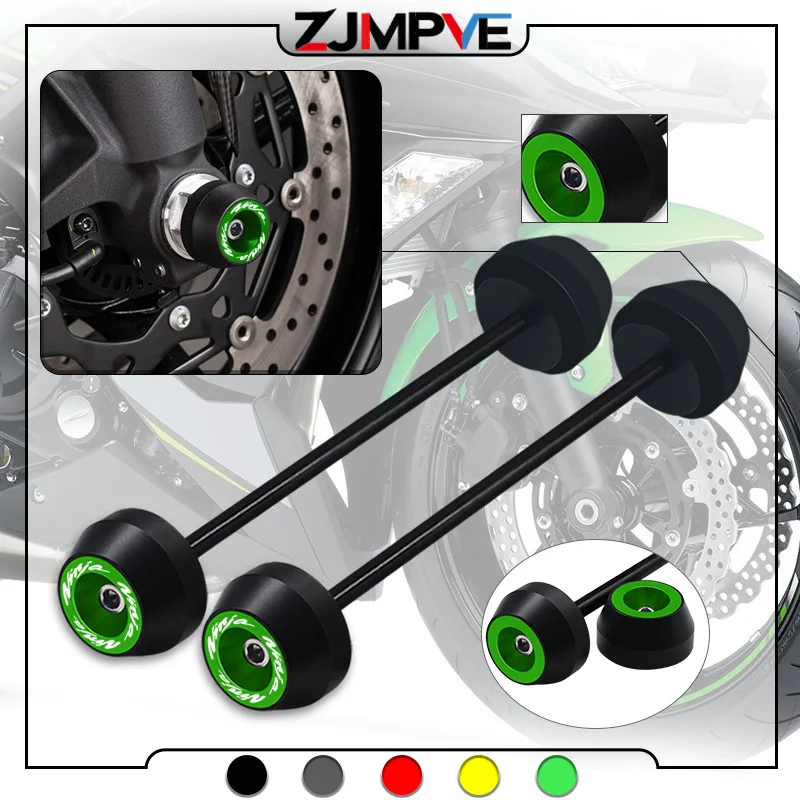 New-Motorcycle-Front-Wheel-Fork-Axle-Sliders-Cap-Crash-Protector-Pad ...