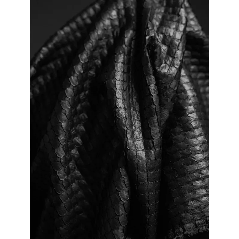 Preto-Tridimensional-Pequeno-Xadrez-Granular-Tecido-Casaco-DIY ...