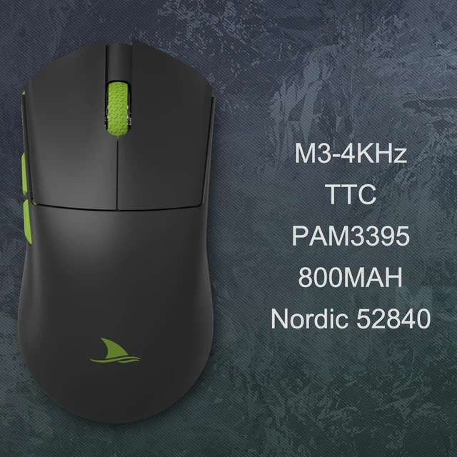 Motospeed Darmoshark M3 4KHz Bluetooth sem fio Três modos Esports Jogos PAM3395 Sensor óptico ...