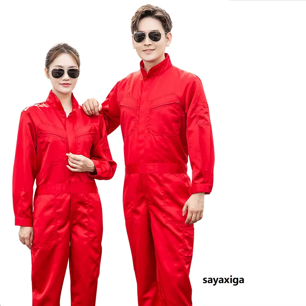 Stand-collar-work-overalls-factory-workshop-working-Uniforms-auto ...
