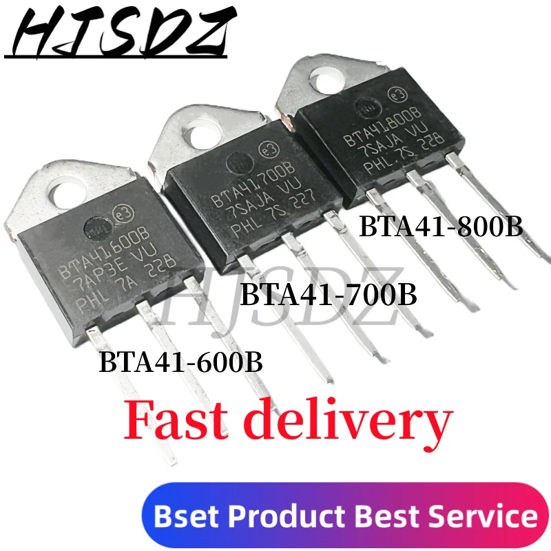 10 Uds. BTA41-800B BTA41800B BTA41-800 BTA41 Triacs 40 Amp 800 voltios BTA41-600B BTA41-700B 41 ...