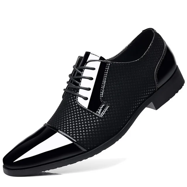 Men’s Dress Shoes Classic Lace-up Formal Oxfords Modern Tuxedo Business ...