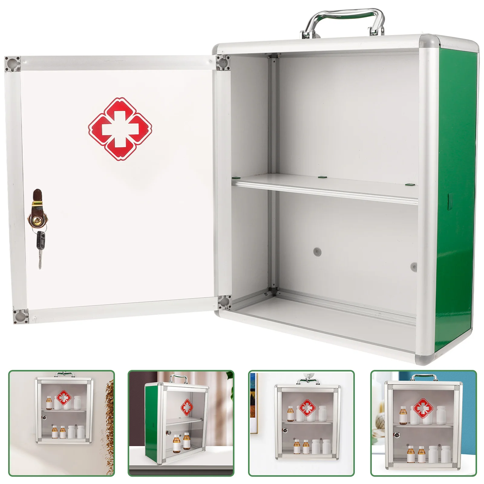 First-Aid-Kit-Wall-mounted-Medicine-Case-Household-Hanging-Holder ...