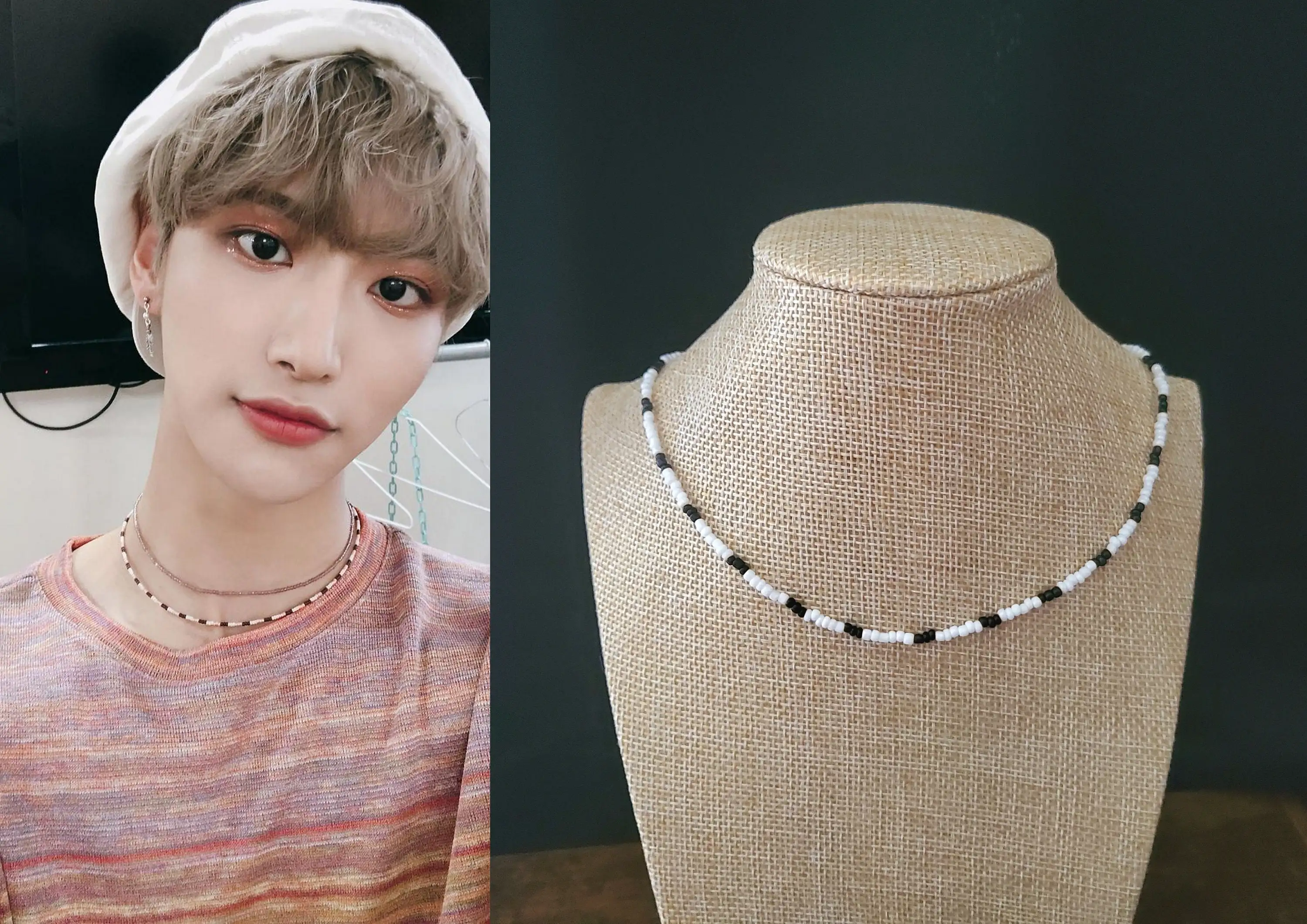 Kpop Atiny ATEEZ Songhwa Hongjoong Mingi boncuk kolye Idol aynı ...