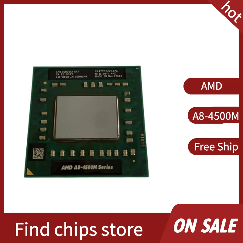 Procesador de CPU AMD A8-Series A8, 4500M, 1,9 GHz, Quad-Core, Quad ...