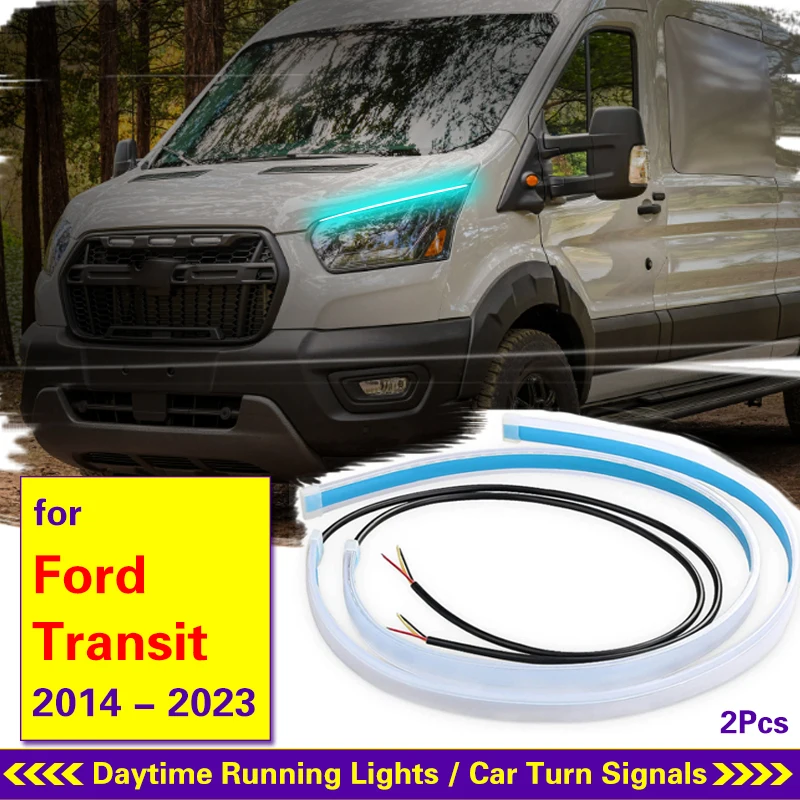 12V Car Daytime Running Light Flexible Waterproof Flow DRL LED Strip ...