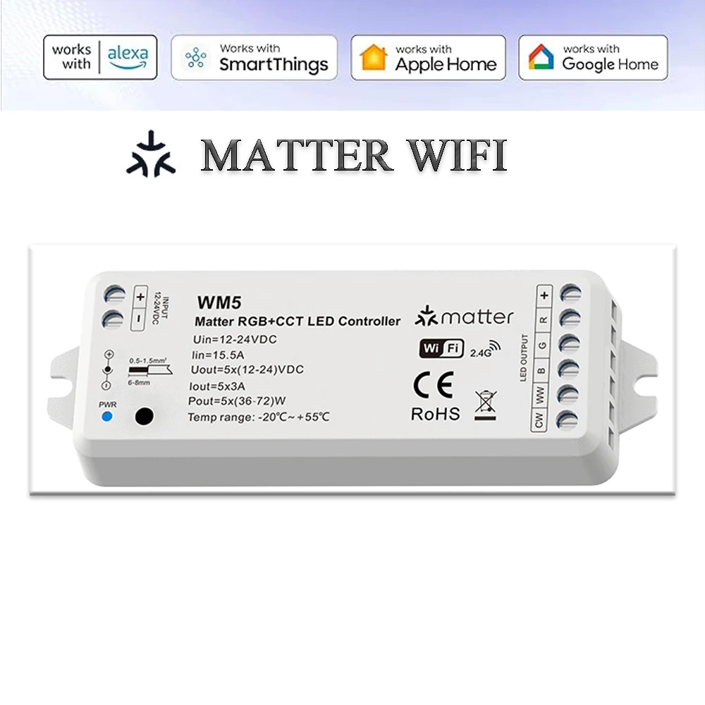 Matter-WIFI-RGBCCT-LED-Controller-Homekit-APP-SIRI-Voice-Smart-Control ...
