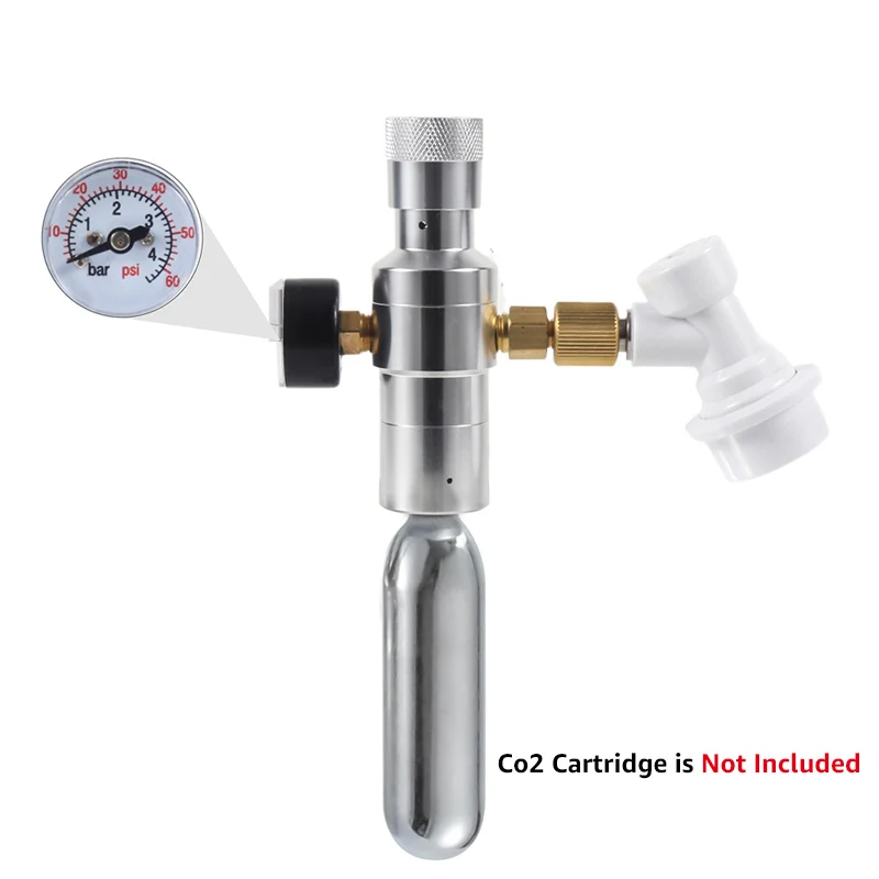 Newest Beer Keg Co2 Charger With Gas Ball Lock 0-60Psi Co2 Regulator ...