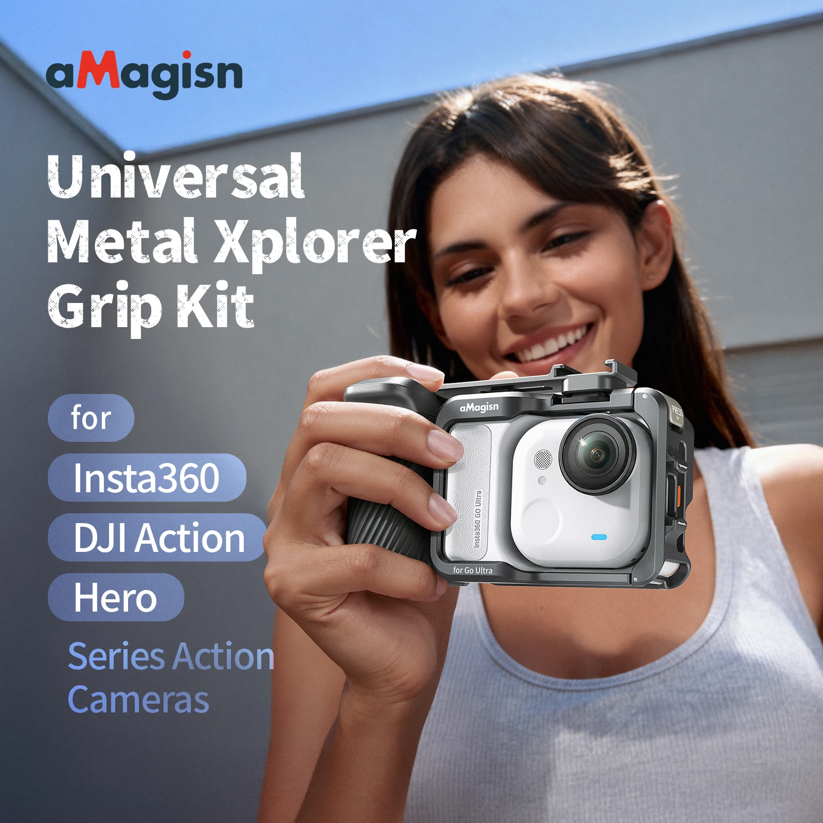 Metal Xplorer Grip Kit for Insta360 Go Ultra/insta360 Ace Series/Action ...
