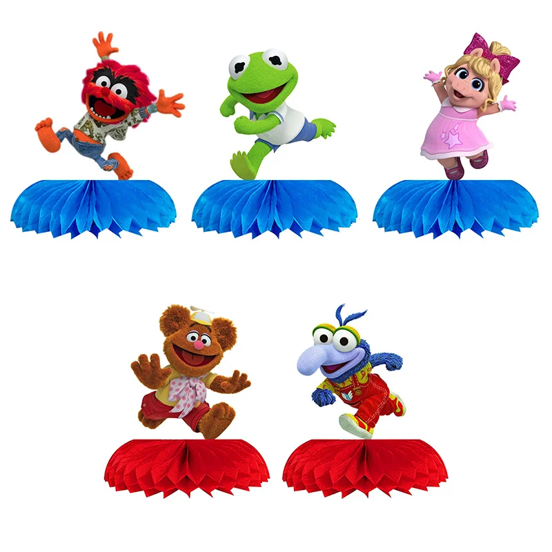 5pcs-MUPPET-BABIES-Honeycomb-Ball-Desktop-Decoration-Paper-Fan-boys-and ...