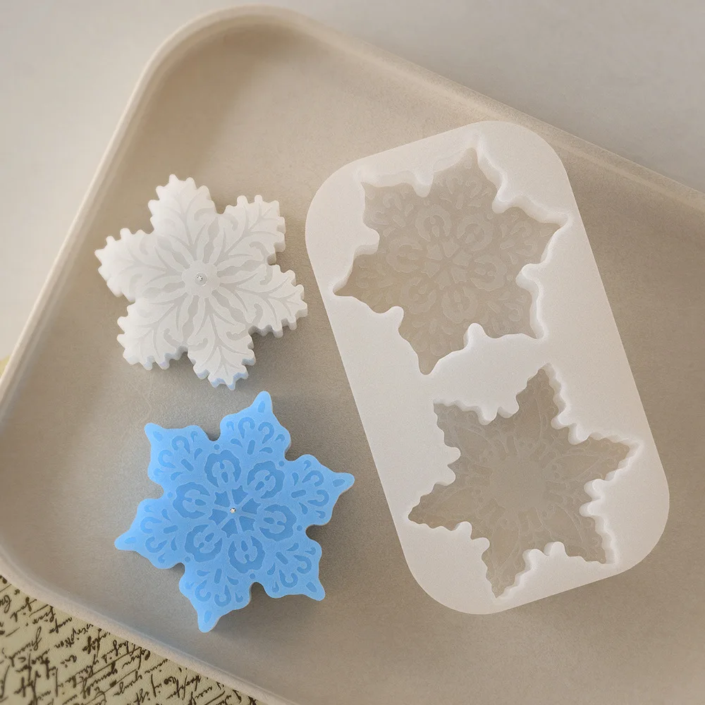 2-Hole-Snowflake-Candle-Silicone-Molds-Leaf-Carving-Pattern-Soap-Resin ...