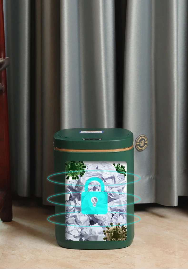 Poubelle de cuisine,Green-8 L--Poubelle intelligente à capteur ...