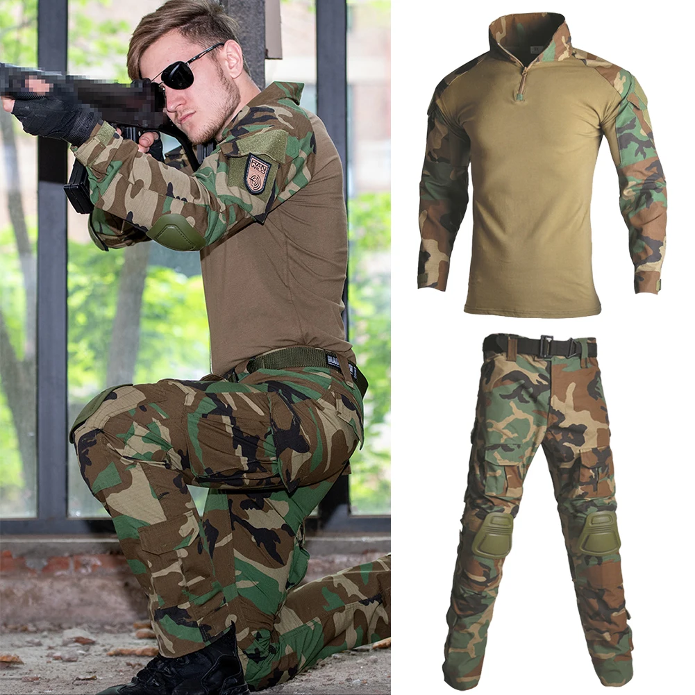 Askeri pantolon erkekler taktik askeri Airsoft giyim takım elbise ...