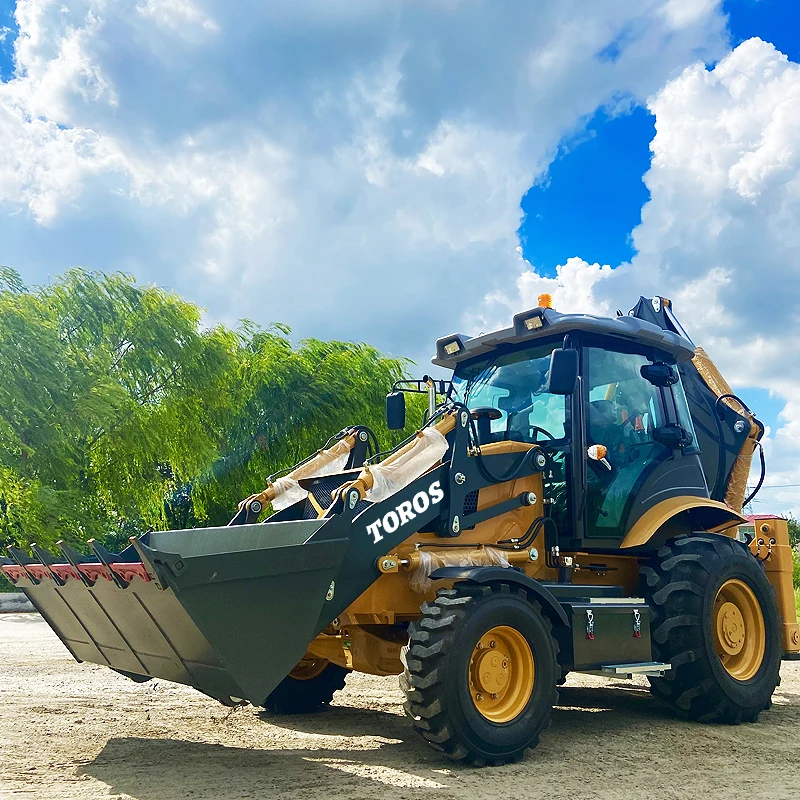 Customized-4-Wheel-Drive-Mini-Backhoe-Excavator-Loader-Construction ...