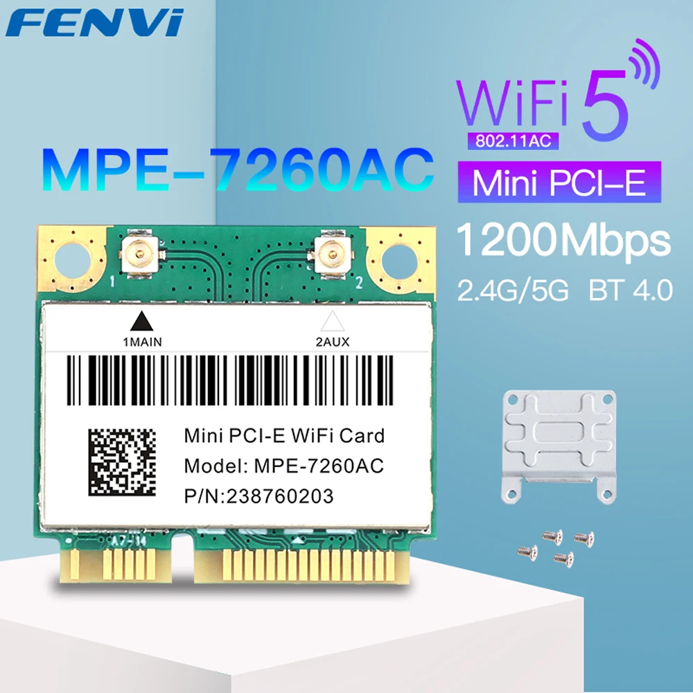 1200Mbps-MPE-7260AC-Mini-PCI-E-WiFi-Card-Dual-Band-2-4G-5Ghz-802-11AC ...