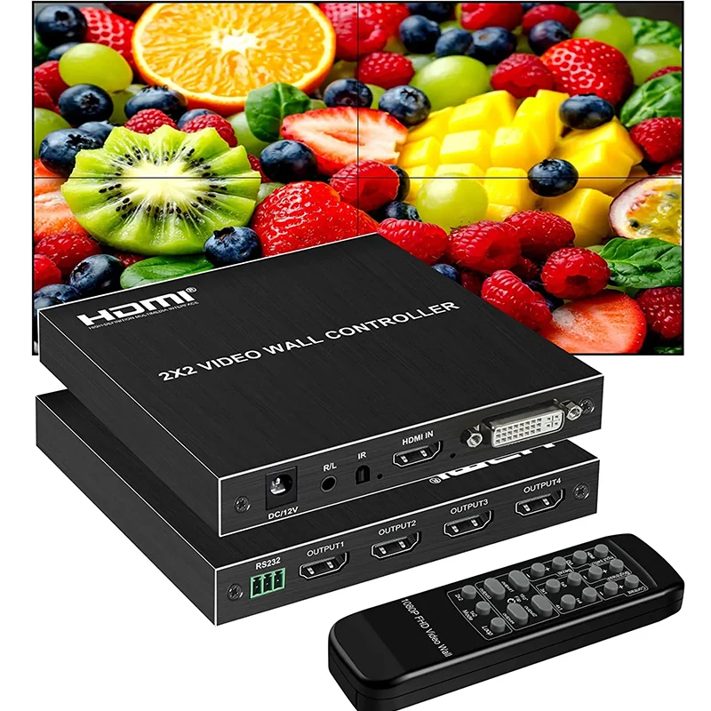 HDMI-Video-Wall-Controller-2x2-1080P-60Hz-1x2-1x4-1x3-2x1-3x1-Multi ...