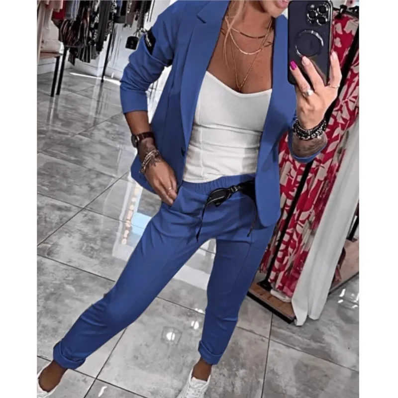 2 Piece Blazer Women Suit New Autumn Long Sleeved Slim Fit Small Feet ...
