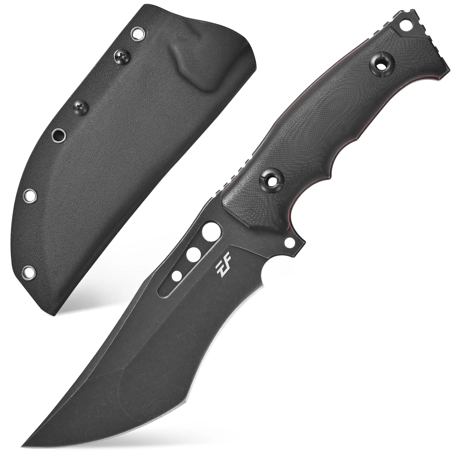 Eafengrow EF156 Fixed Blade Knife AUS-10 Steel Blade Full Tang G10 ...