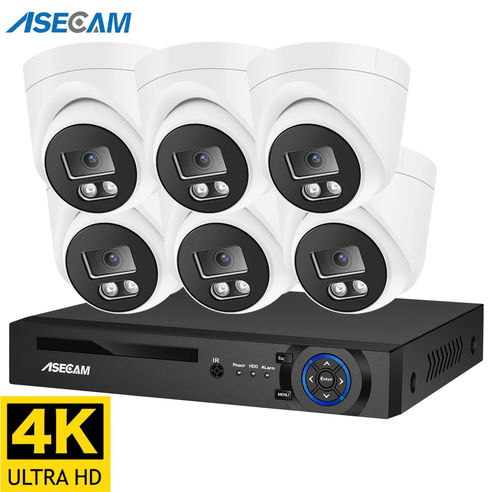 ASECAM-8MP-4K-Security-Camera-CCTV-System-H-265-POE-NVR-Kit-Audio ...