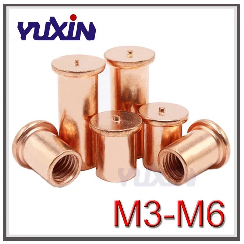 M3 M4 M5 M6*L Copper Plated Welding Stud Standoff Screws Soldering Pin ...
