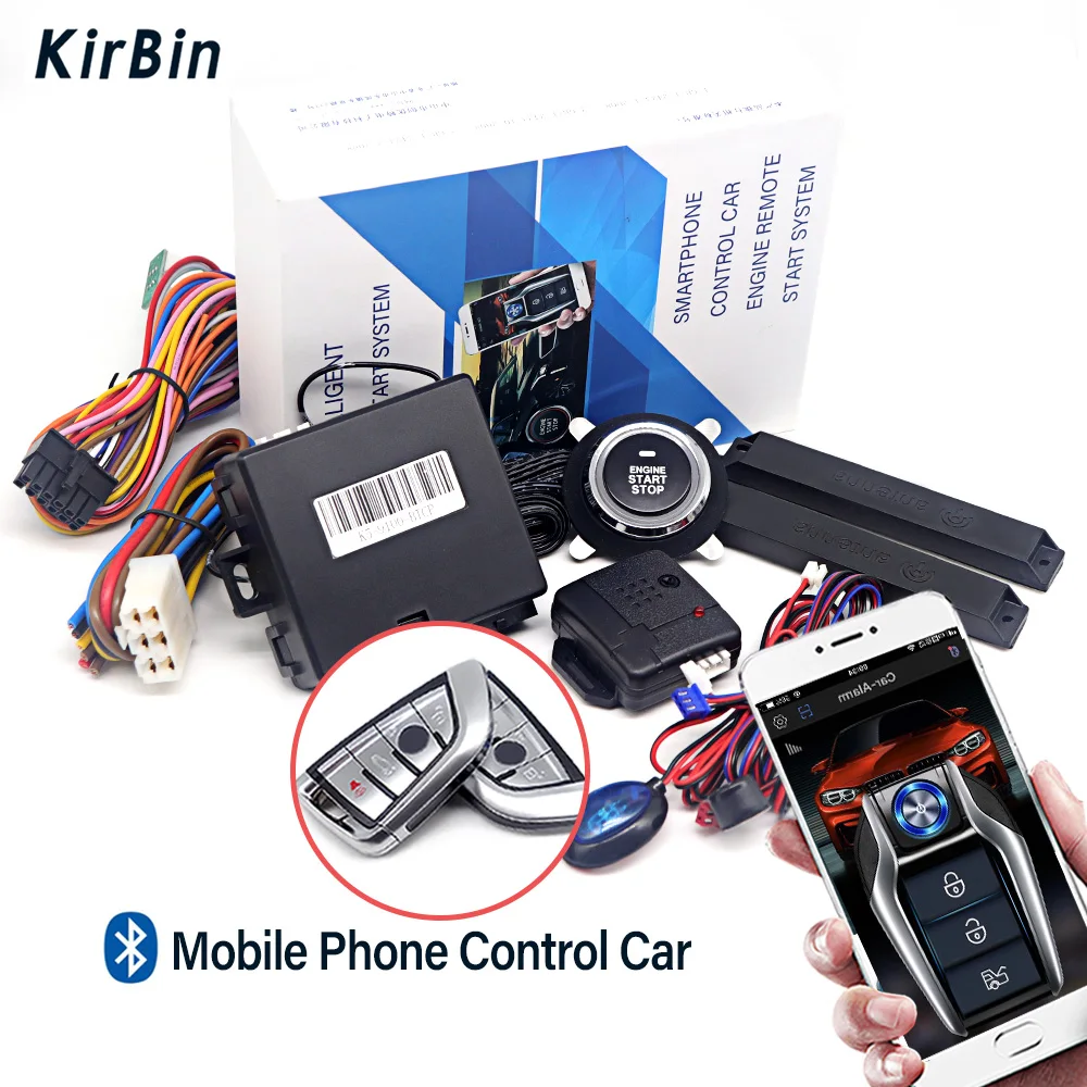 K5 9100BM Car Alarm With Autostart Push Auto Start Stop Keyless Entry ...