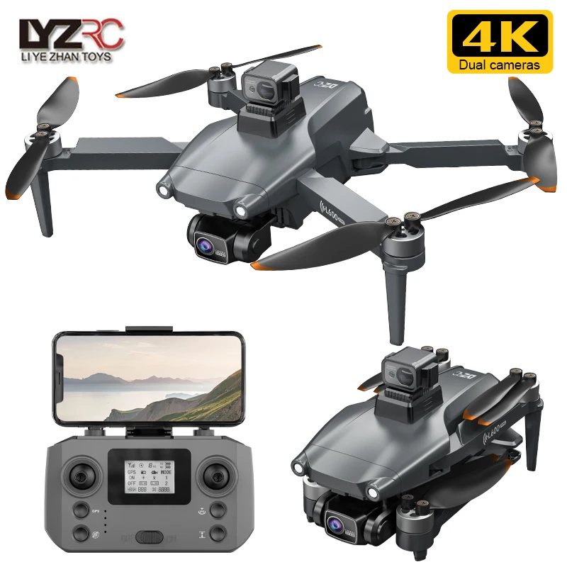 L600 PRO GPS Drone 4K Professional Dual HD Camera 360° Obstacle ...