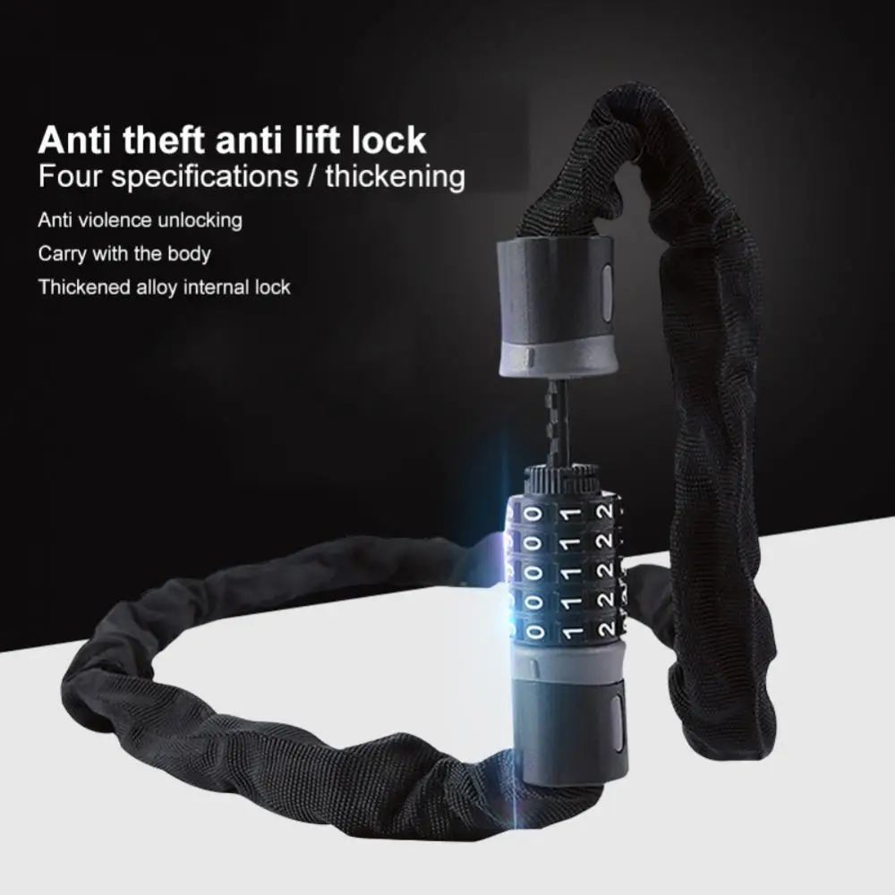 Anti-Theft-Bike-Lock-5-Digit-Code-Combination-Steel-Alloy-Cable ...