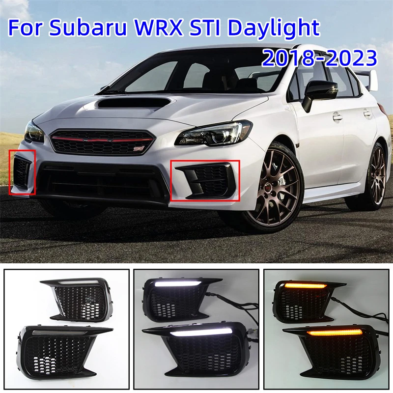 2PCS For Subaru WRX STI 2018 2019 2022 2023 White LED DRL Daytime ...