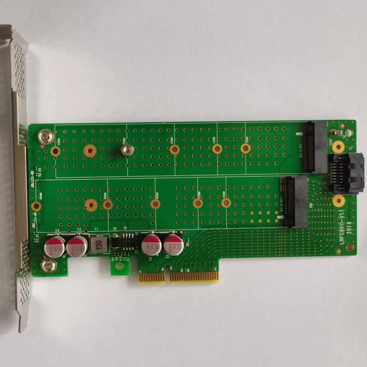 Shinreal Dual M.2 Adapter NVMe and SATA on One Card PE312 1S1NV ...