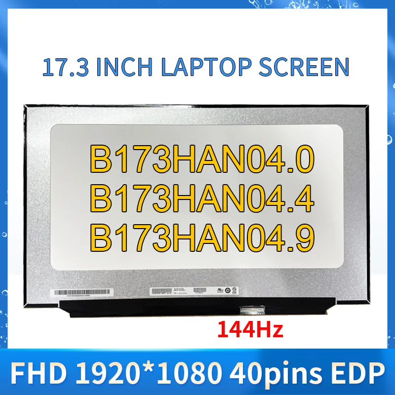 Hp 17 In Monitor AUO B173HAN04.9 17.3" FHD 144Hz Laptop Screen ...