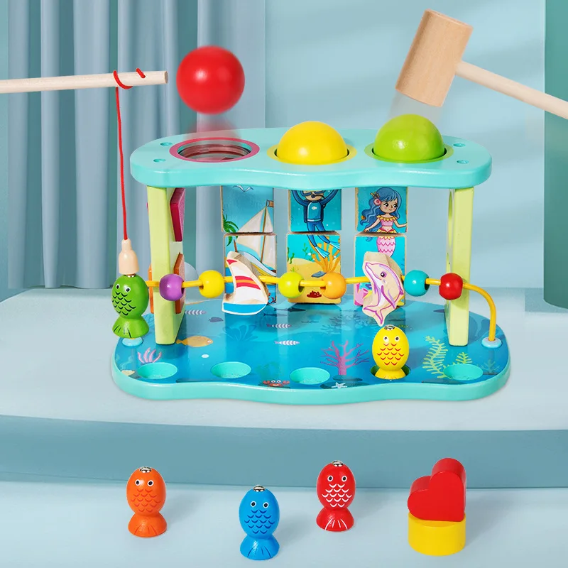 Wooden-Knocking-Table-Games-for-Children-Montessori-Early-Education ...