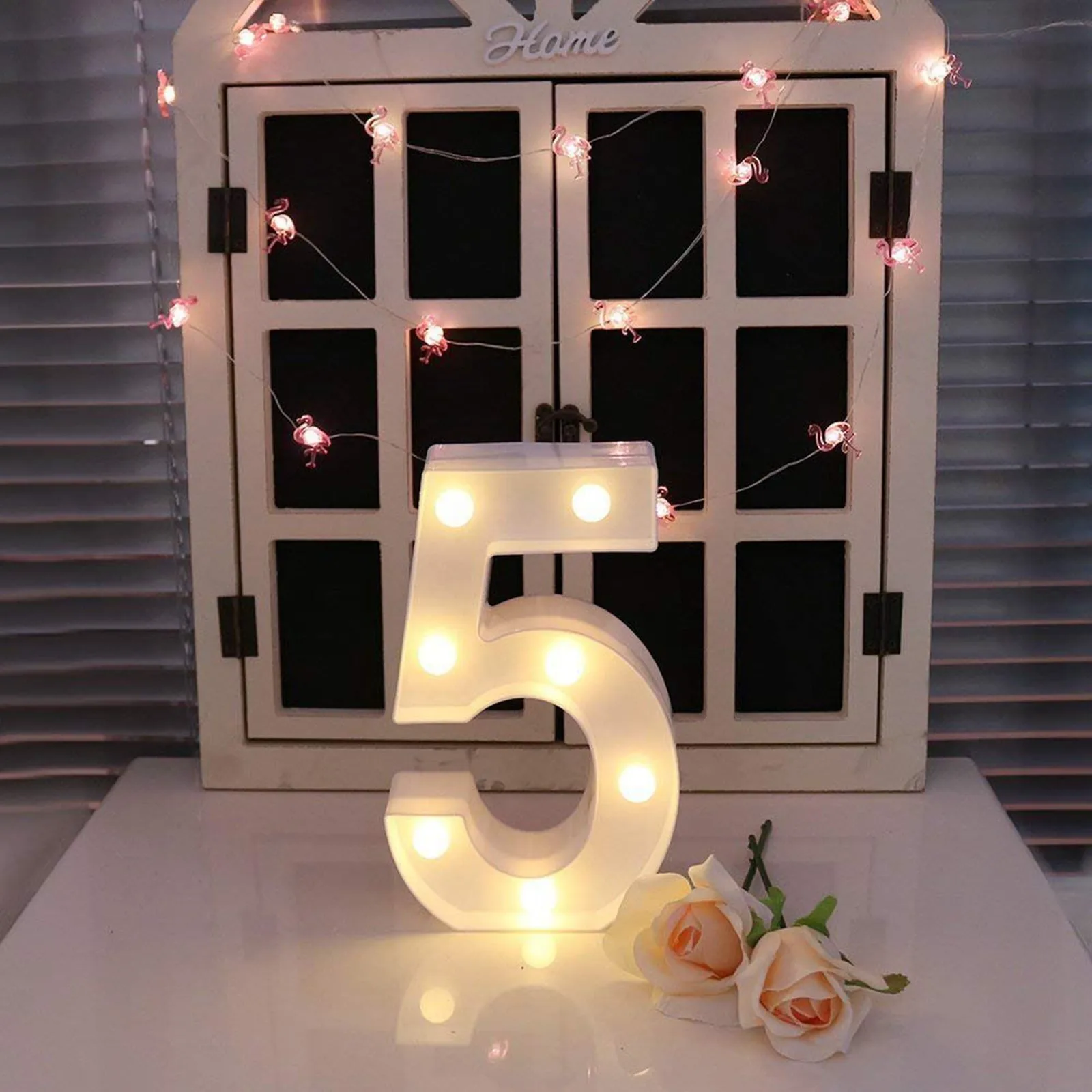 Number LED Night Lights Luminous Number Letter Lamp Light for Home ...