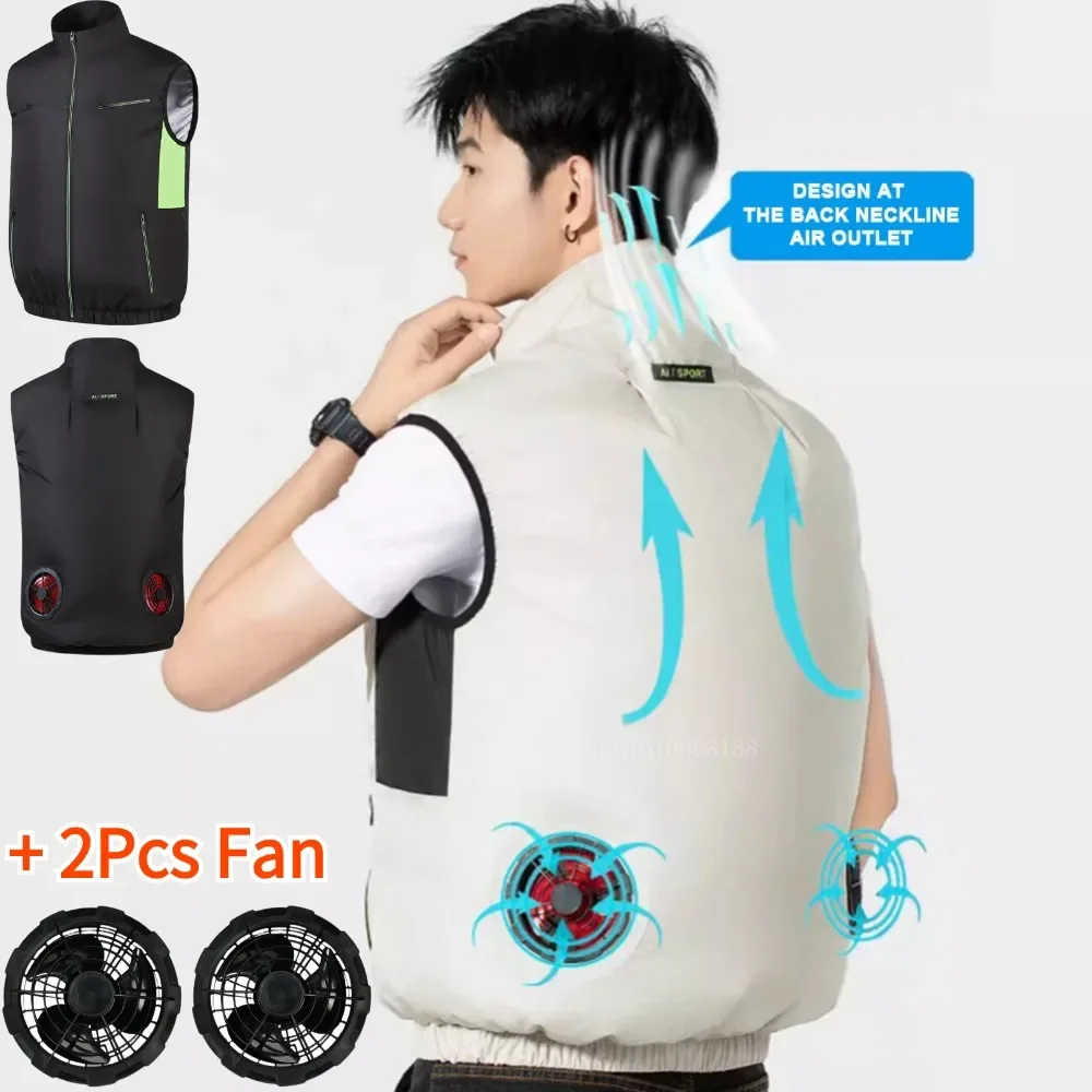 Cool-Vest-Wearable-Cooling-Fan-Vest-Air-conditioned-Clothes-Cooling-for ...