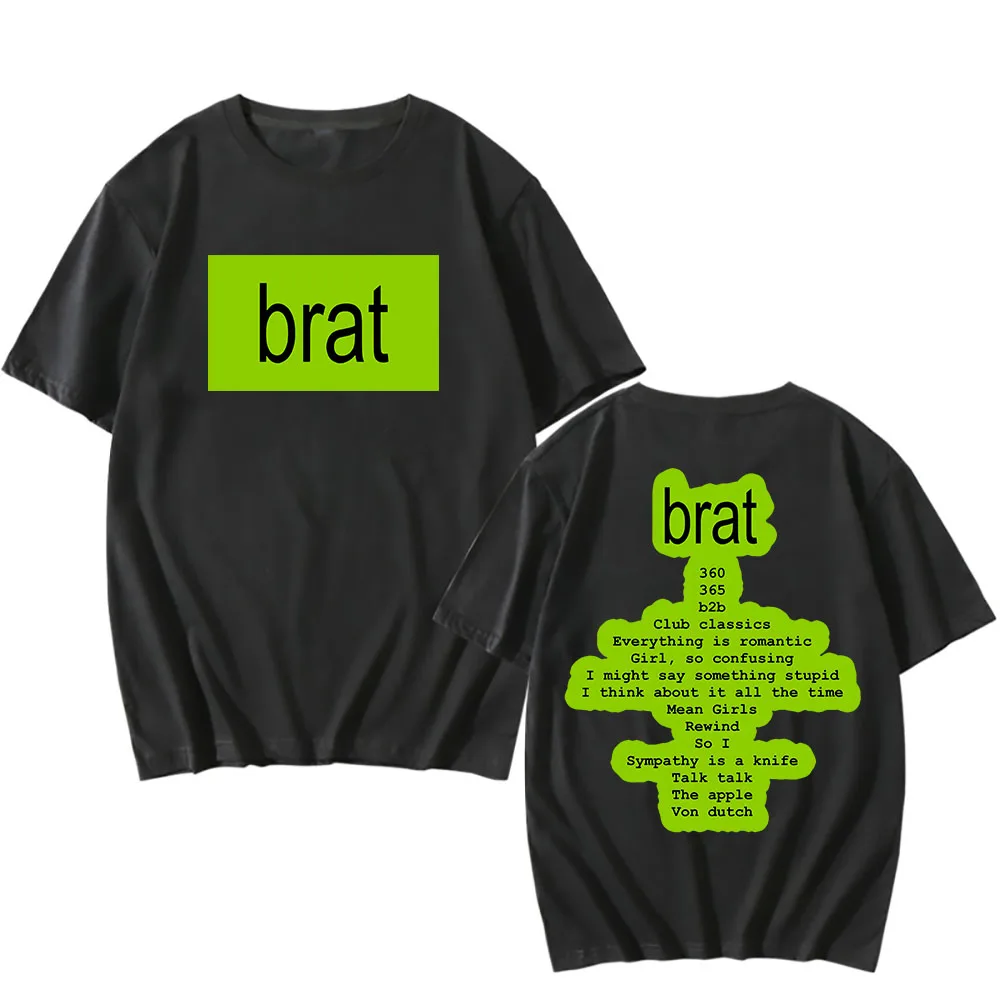 Charli-XCX-Brat-Album-2024-T-shirts-Ropa-Hombre-Short-Sleeve-Men-Women ...