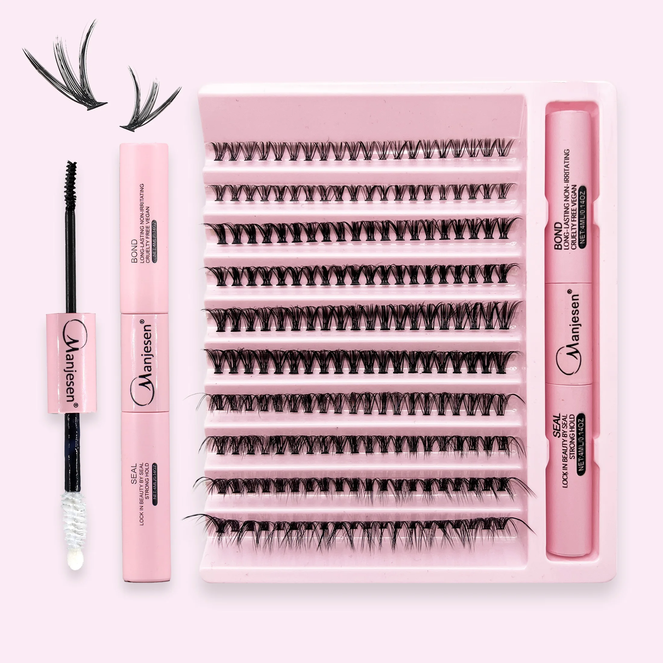 Eyelashes-200-PCS-Clusters-Lash-Bond-and-Seal-Makeup-tools-DIY-Lashes ...