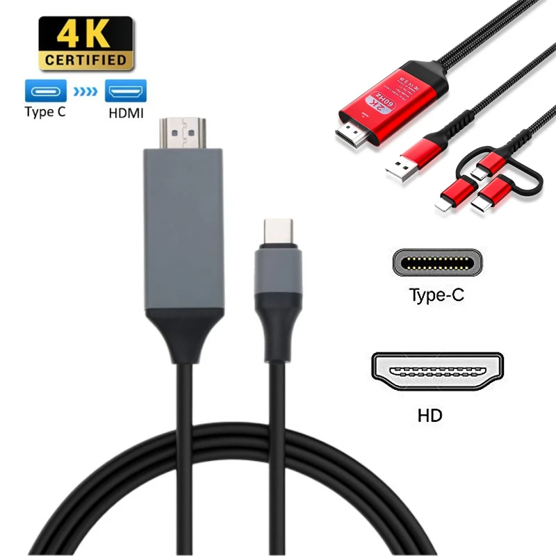 Type C Hdmi 1080p Hd Tv Cable Adapter | Usb C Hdmi Cable Type Hd - Usb ...