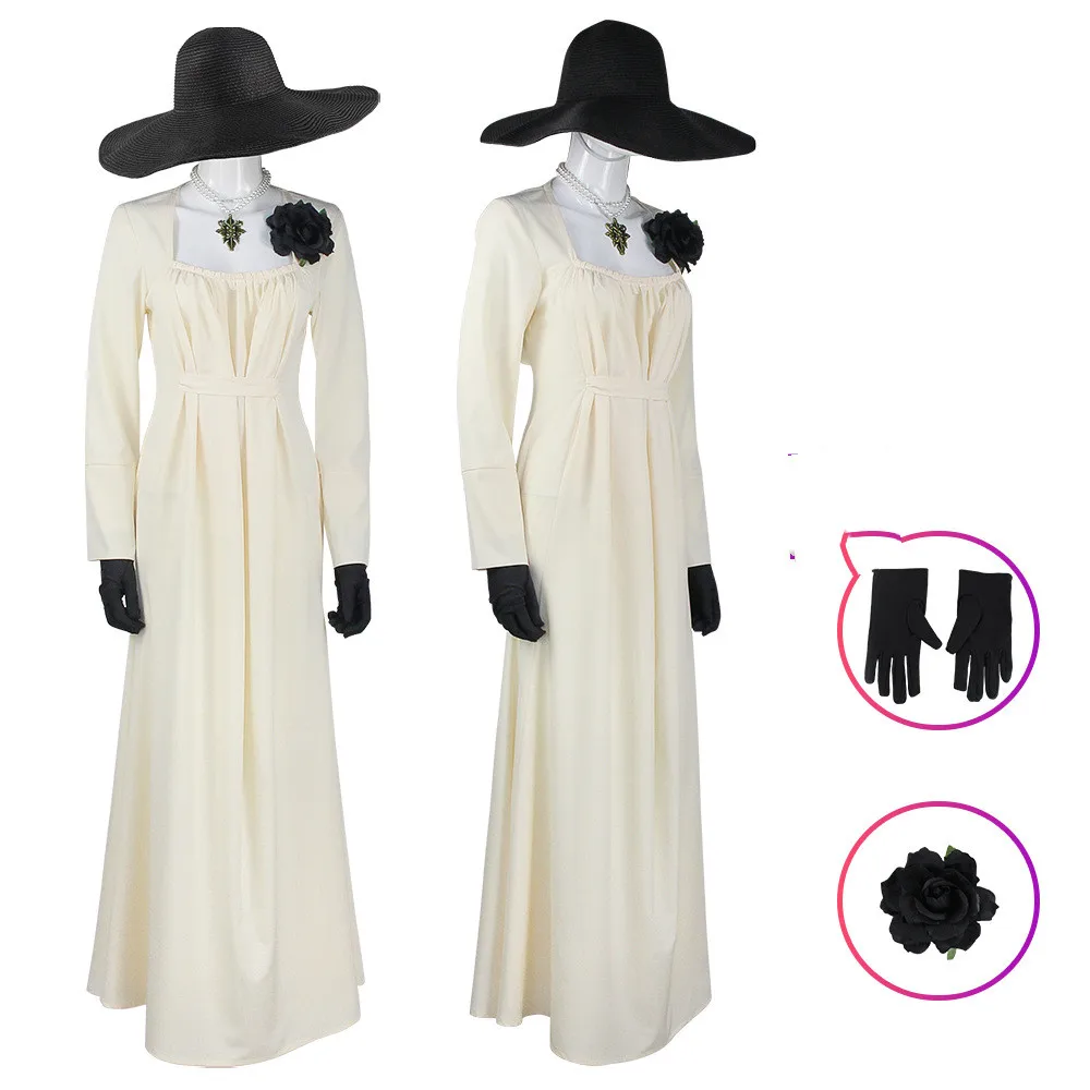 Game Vampire Lady Evil Village Alcina Dimitrescu Cosplay Costume Dress ...