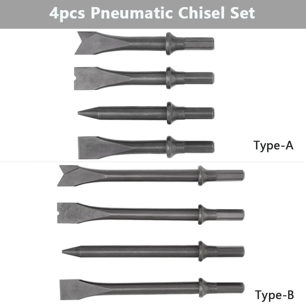 4pcs-set-Pneumatic-Chisel-Air-Hammer-Hexagonal-Shank-Heavy-Duty-Air ...