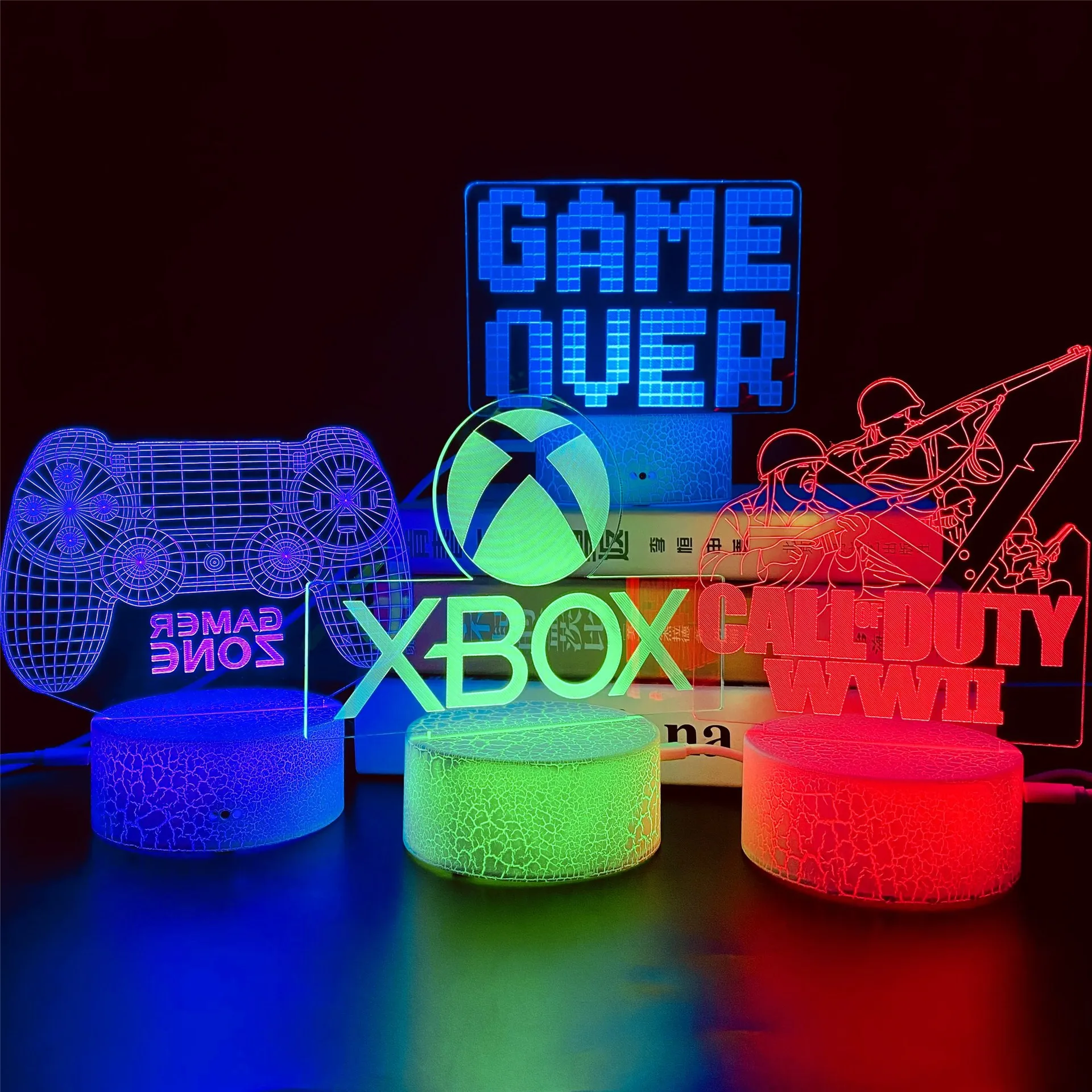 3D-Gaming-Setup-RGB-Lamp-LED-Gaming-Room-Lamp-Decoration-USB-Powered ...