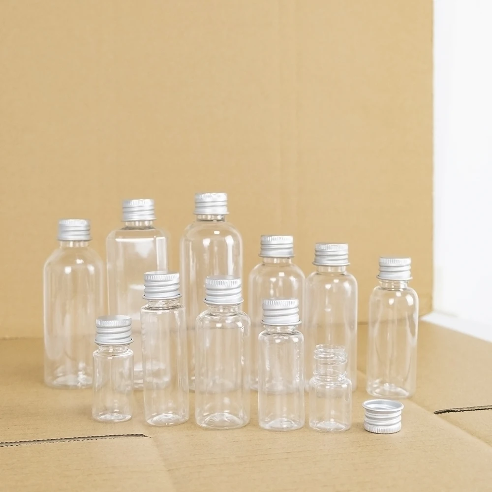 100pcs-5ml-10ml-to-100ml-Plastic-Bottle-with-Aluminum-Screw-Cap ...