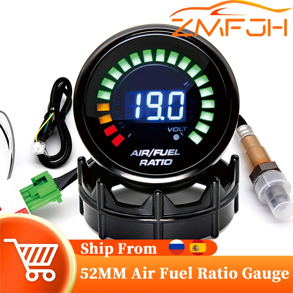 52mm-Digital-Air-Fuel-Ratio-Gauge-Car-Gauge-AFR-Narrowband-O2-Oxygen ...