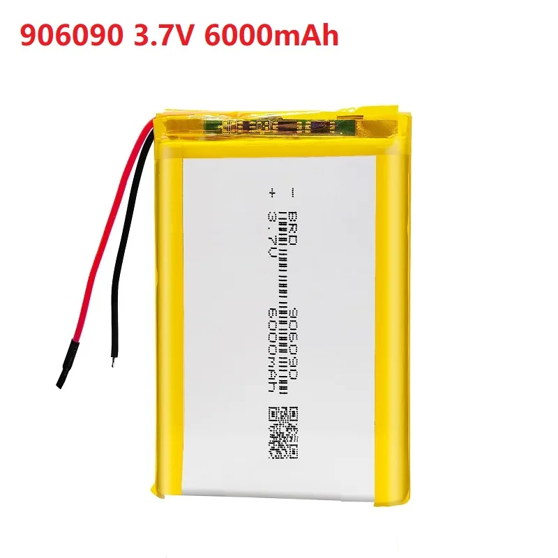 906090-3-7V-6000mAh-Lithium-Polymer-Rechargeable-Battery-Lipo-Li-ion ...